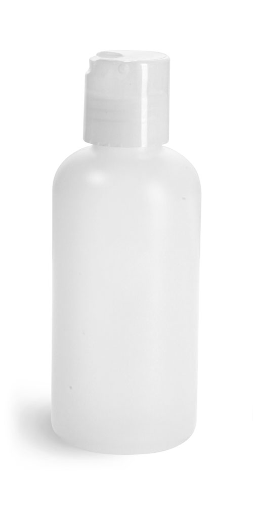 SKS Bottle & Packaging - 4 oz Natural HDPE Boston Rounds w/ Natural ...