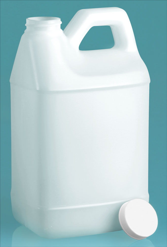 SKS Bottle & Packaging - 64 oz Plastic Jugs, Natural HDPE F-Style Jugs ...