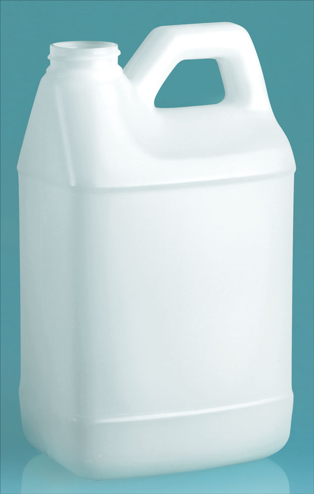 SKS Bottle & Packaging - 64 oz Natural HDPE F Style Handle Jug