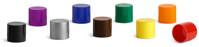 Smooth Plastic Friction Fit Caps for Lip Balm Tubes