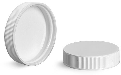 SKS Bottle & Packaging - 33/400 Plastic Caps, White Polypro Ribbed ...