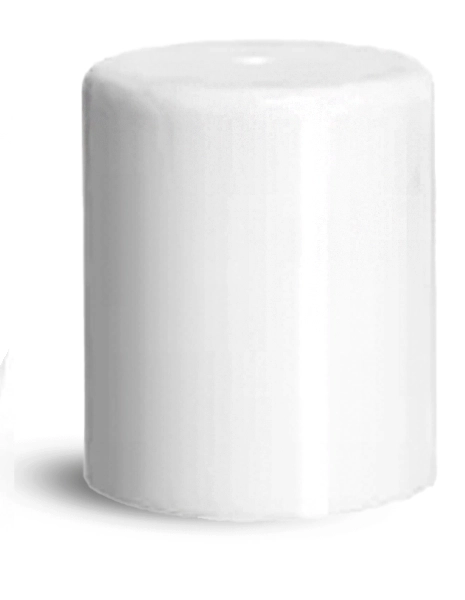 16 mm Plastic Caps, Flat White Polypropylene Caps for Roll On Containers