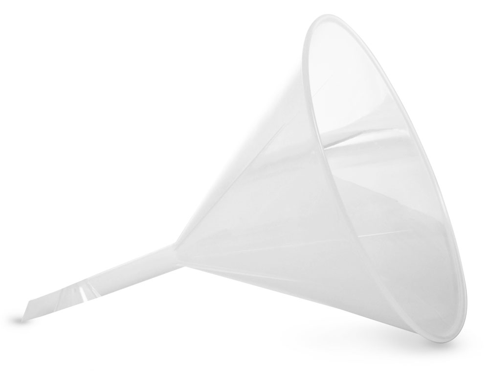 SKS Bottle & Packaging - 180 mm Plastic Analytical Funnels