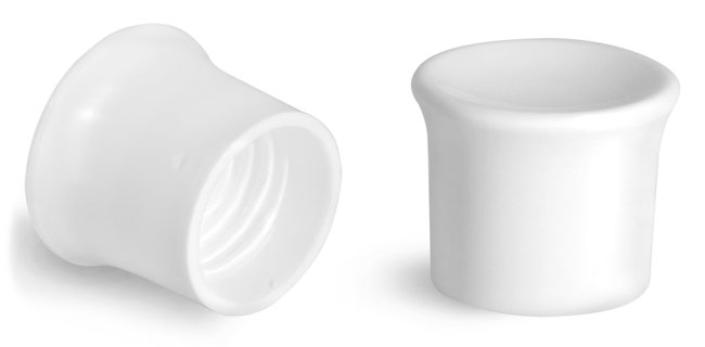 SKS Bottle & Packaging - Plastic Caps, White Smooth Caps