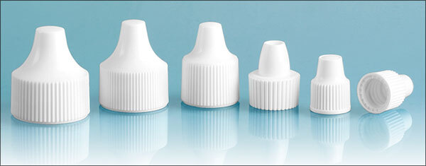 SKS Bottle & Packaging - 15/415 White Unlined Polypropylene Dropper Tip Caps