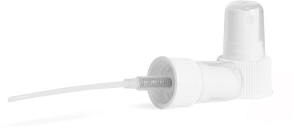 SKS Bottle & Packaging - 20/410, 5 1/4 tube Sprayers, White Ribbed Fine ...