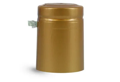 Matte Gold PVC Heat-Shrink Capsules w/ Gold Tear Tabs | SKS Bottle ...
