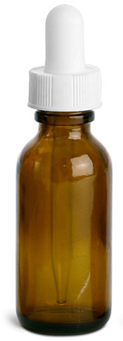 SKS Bottle & Packaging - 1 oz Amber Glass Round Bottles w/ Black Bulb ...