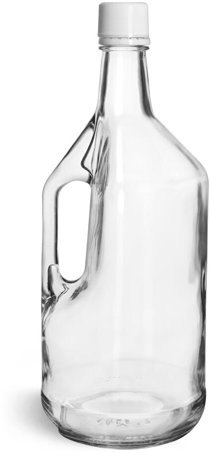 SKS Bottle & Packaging - 1.75 Liter Glass Bottles, Clear Glass Bottles ...