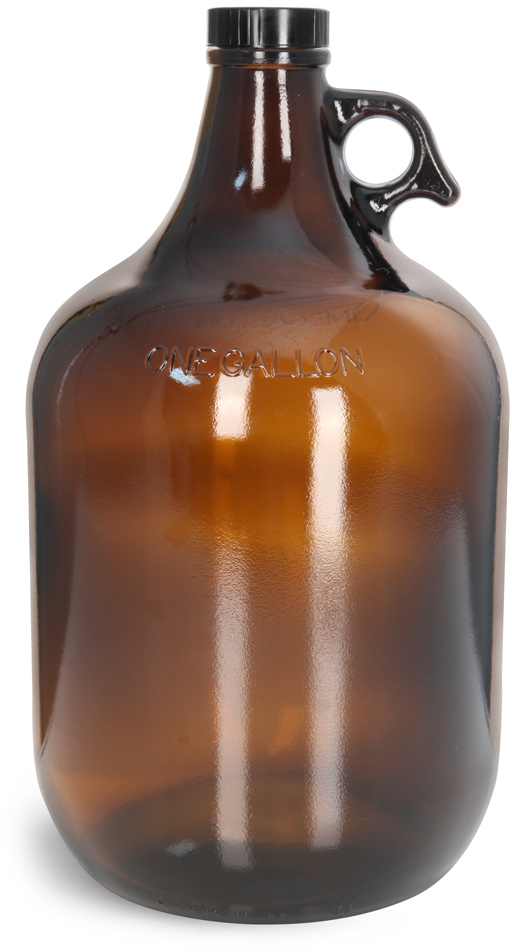 SKS Bottle & Packaging - 1 gal Glass Amber Growlers
