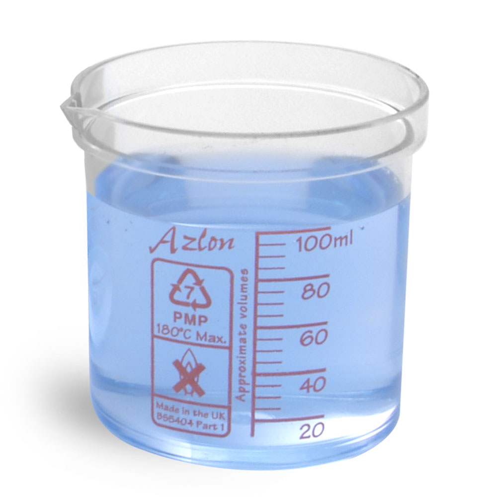 SKS Bottle & Packaging - 100 ml PMP Plastic Beakers