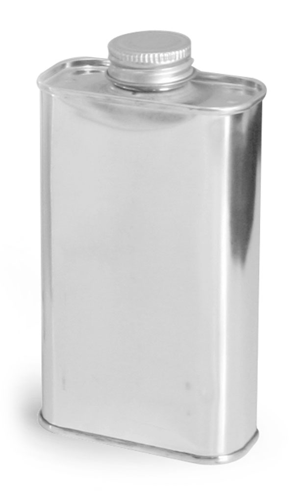 SKS Bottle & Packaging - 1/2 Pint Metal Oblong Cans w/ Caps and Seal