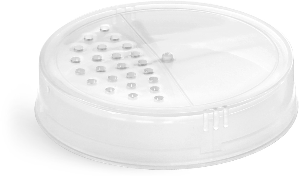 SKS Bottle & Packaging - 20 ml Natural Plastic Double Sifter Fitments