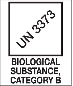 SKS Bottle & Packaging - 2.5" x 3" "Biological Substance, Category B ...