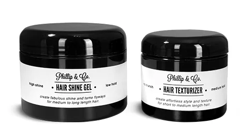 Black Plastic Double Wall Hair Care Jars, Spa and Salon Containers ...