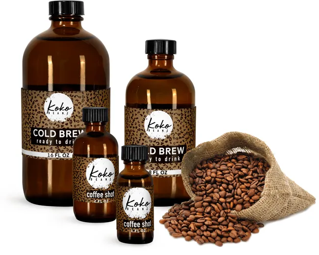 Amber Glass Cold Brew Bottles, Plastic and Glass Restaurant Containers