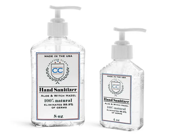Plastic Hand Sanitizer Bottles, Personal Care Containers