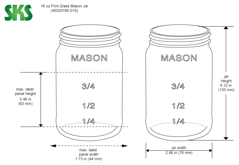 Quart Jar Dimensions Quart Jar Dimensions