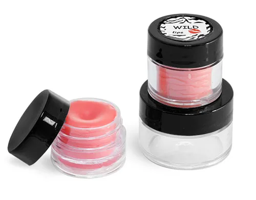 Clear Lip Balm Jars w/ Caps, Lip Balm Containers