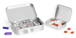 SKS Bottle & Packaging - Metal Containers, Hinge Top Metal Tins