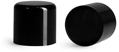 Black Smooth Polypropylene Friction Fit Caps