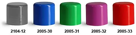 Colored Smooth Polypro Friction Fit Caps