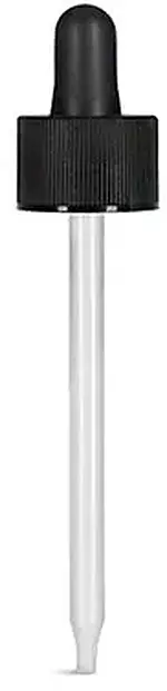 Plastic Droppers, Black Polypropylene Ribbed Bulb Droppers w/ Plastic ...