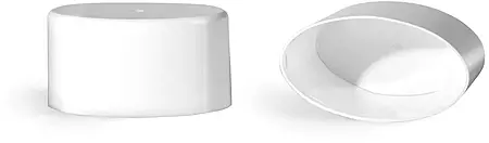 Plastic Caps, White Polypropylene Flat Deodorant Caps | SKS Bottle ...