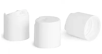 24/410 Dispensing Caps, White Disc Top Caps