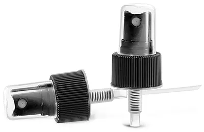 24/410, 7 11/16 tube Sprayers, Black Ribbed Fine Mist Sprayers | SKS ...